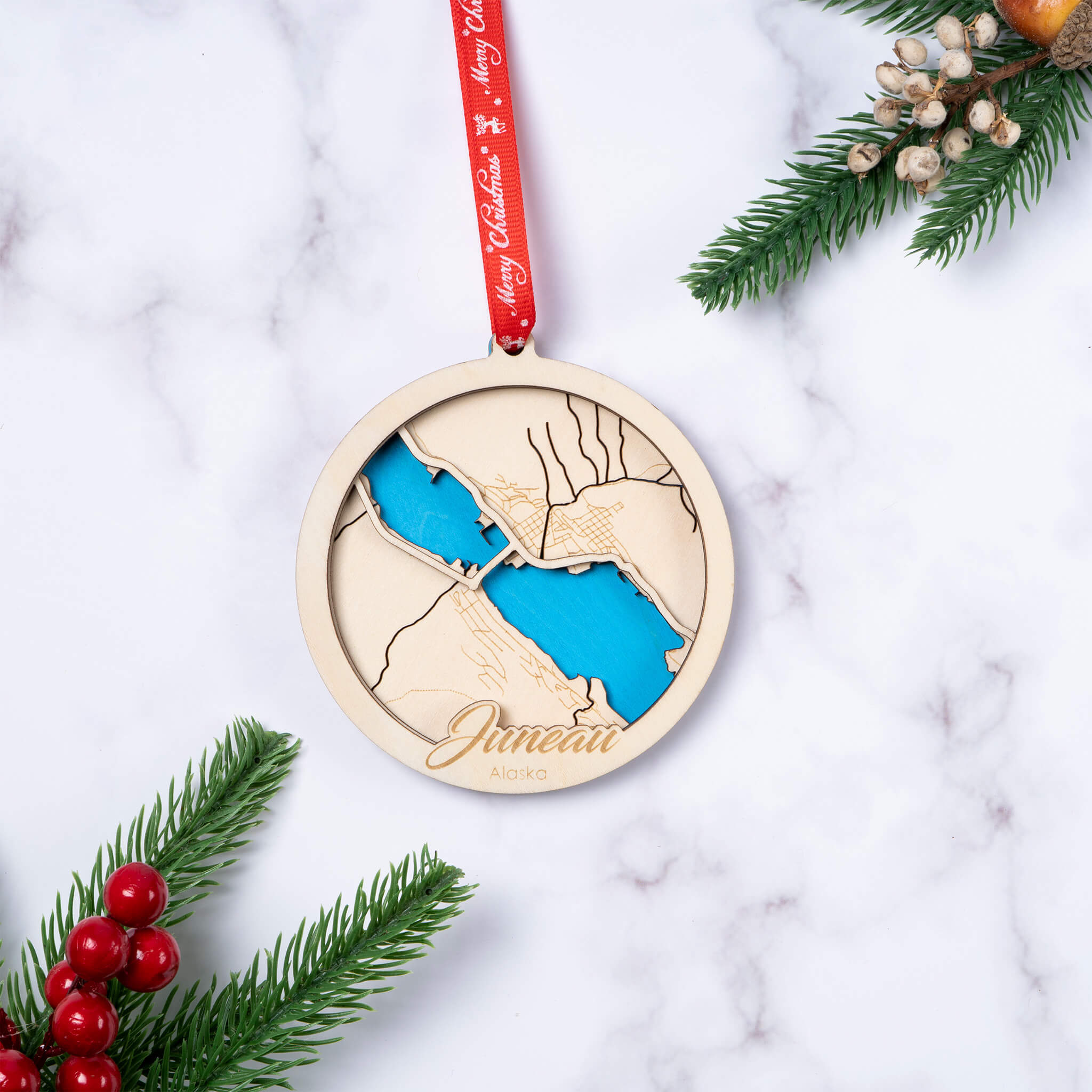 3D Nautical Wood Map Ornaments – Tagged "Wooden Reservoir Map Ornaments ...