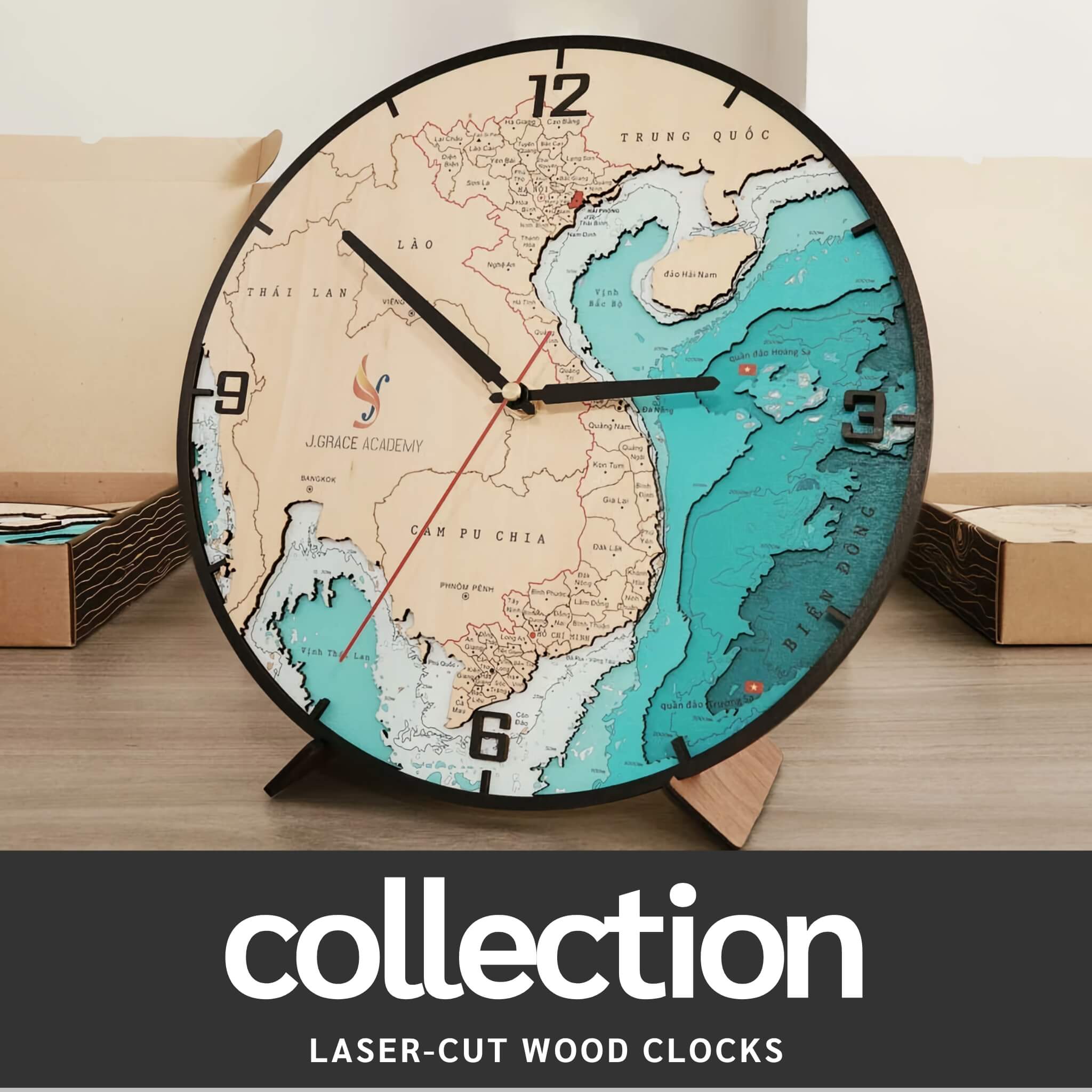 Laser Cut Wood Clocks – Moc Tho