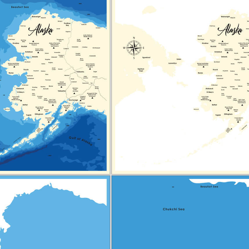 Alaska Laser Map Files - 7 Layers - Svg/Ai/Dxf/Pdf – Moc Tho