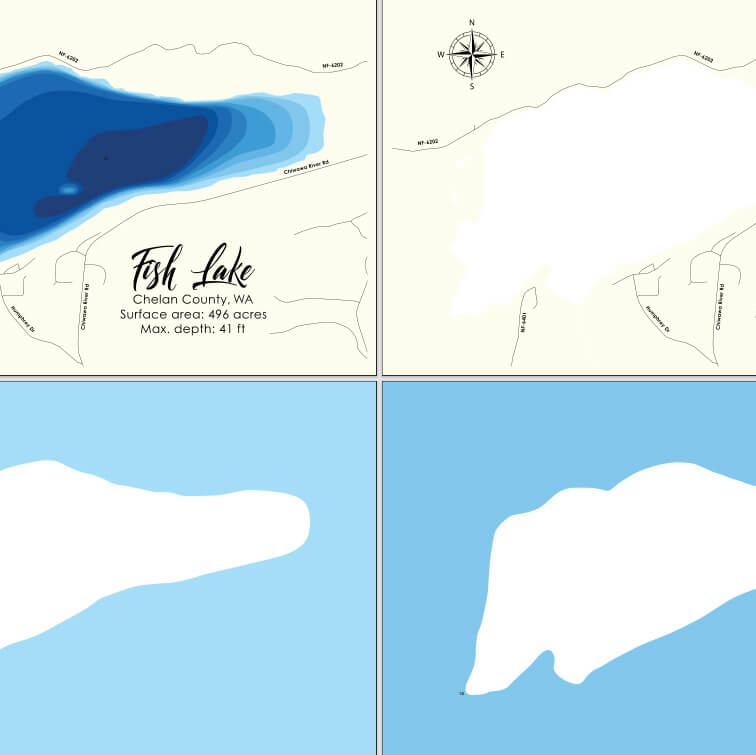 Fish Lake, Washington Laser Map Files - 9 Layers - Svg/Ai/Dxf/Pdf – Moc ...