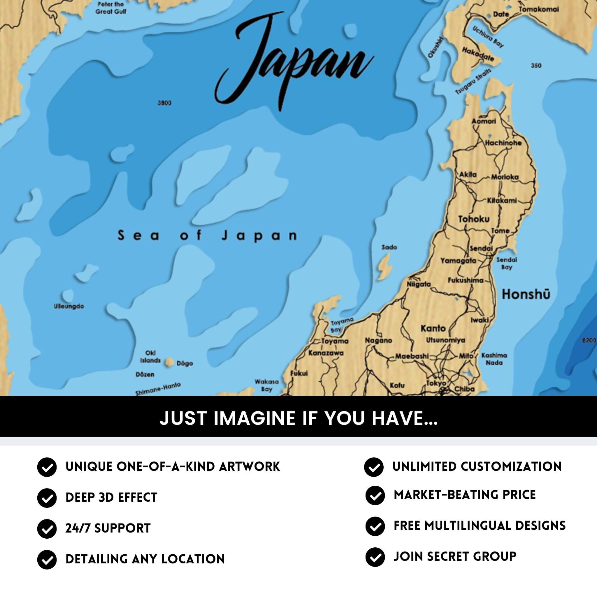 Japan Laser Map Files - 7 Layers - Svg/Ai/Dxf/Pdf – Moc Tho LLC