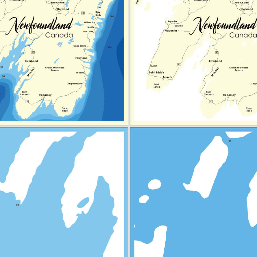 Newfoundland, Canada Laser Map Files - 8 Layers - Svg/Ai/Dxf/Pdf – Moc ...
