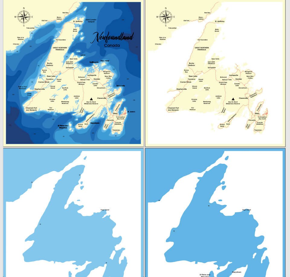 Englee Newfoundland, Canada Laser Map Files -8 Layers - Svg/Ai/Dxf/Pdf ...