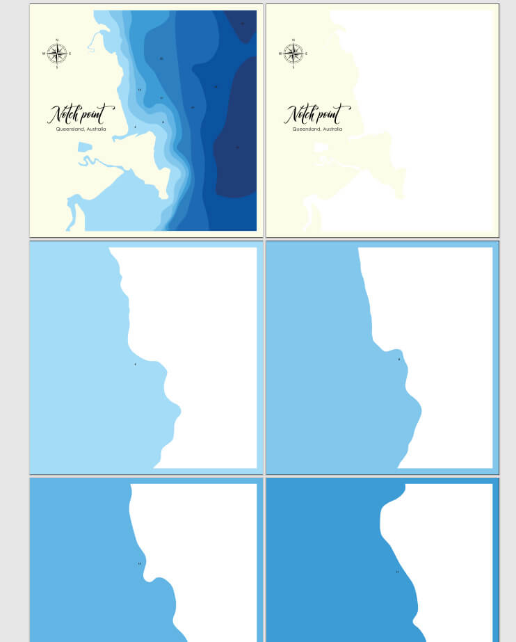 Notch Point, Australia Laser Map Files - 9 Layers - Svg/Ai/Dxf/Pdf ...