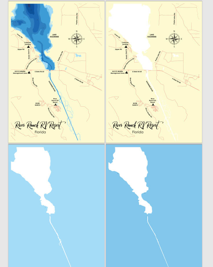 River Ranch RV Resort, Florida Laser Map Files-9 Layers-Svg/Ai/Dxf/Pdf ...