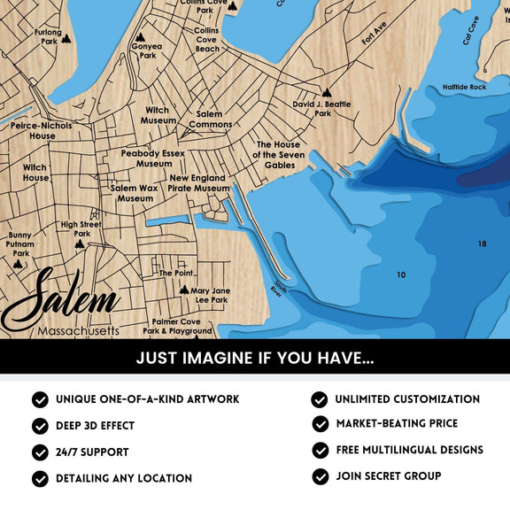 Salem, Massachusetts Laser Map Files - 7 Layers - Svg/Ai/Dxf/Pdf – Moc ...