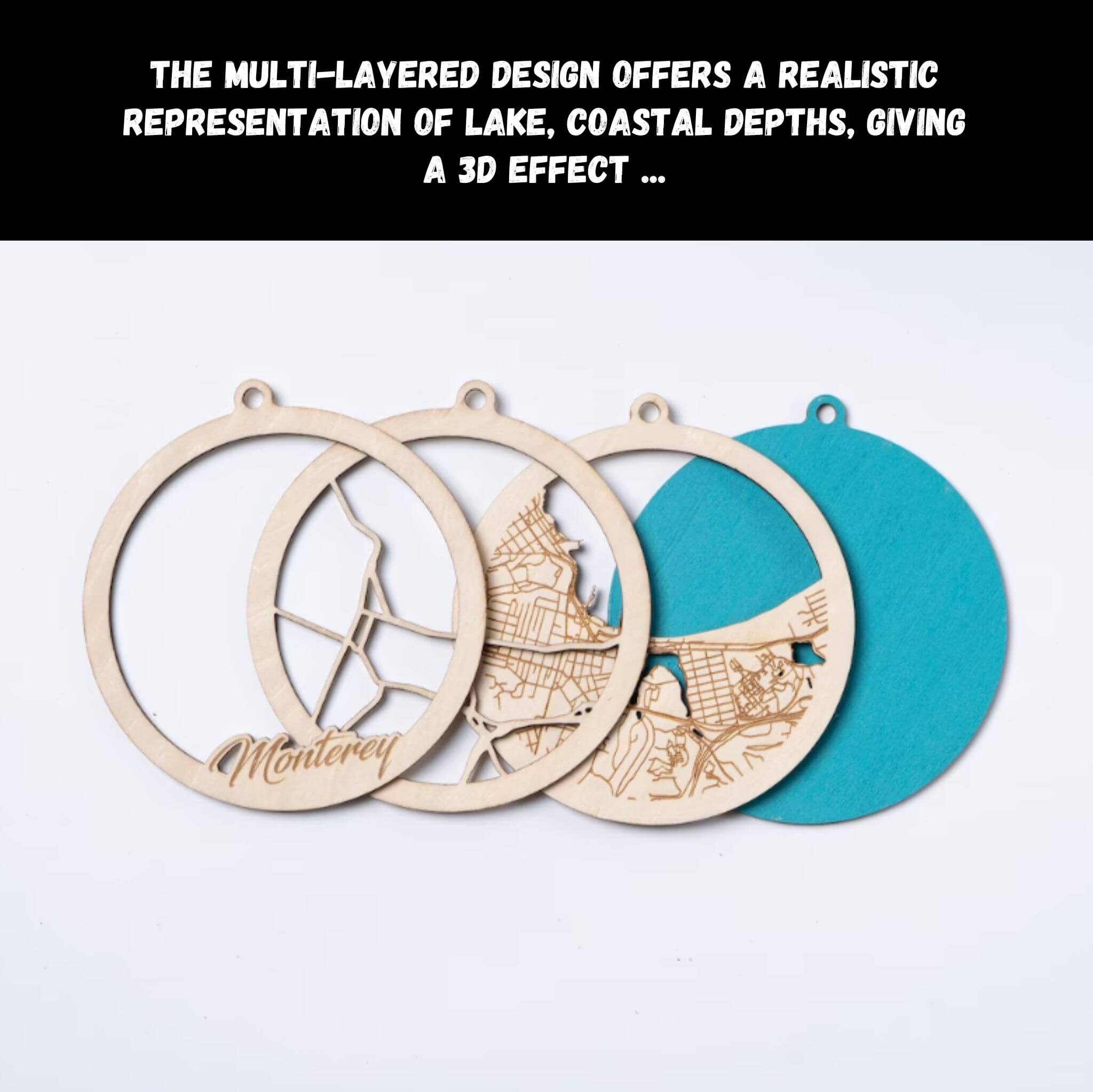 Tilburg, Netherlands City Map Ornaments Files - 4 Layers - Svg/Ai/Dxf ...